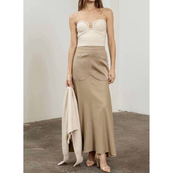 Moon River | Tops | New Moon River Sweater Tube Top In Ivory | Poshmark